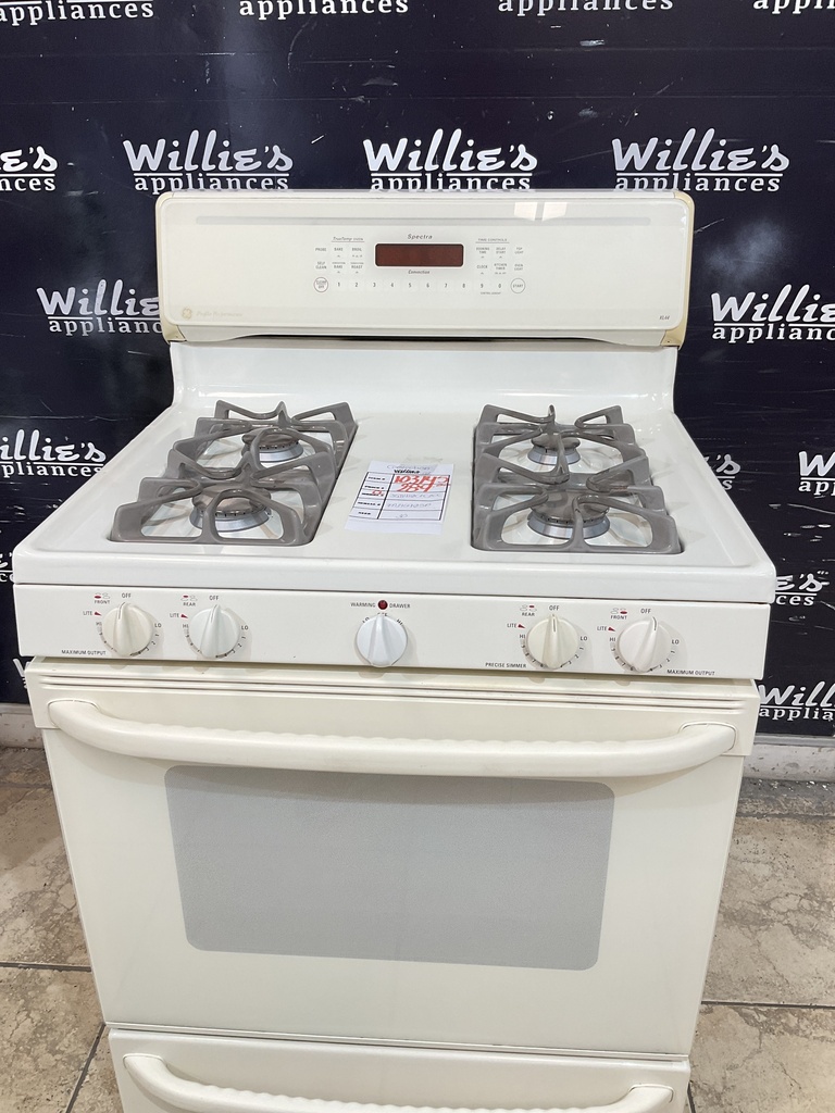 Ge Used Natural Gas Stove 30inches (Bisque) | Willie's Appliances | New ...